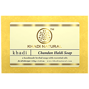 Buy Khadi Pure Chandan Haldi Handmade Herbal Soap Online at Best Price ...