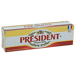 Buy President Premium Butter Unsalted 500 Gm Online At Best Price of Rs ...