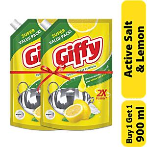 Buy Giffy Concentrated Dish Wash Gel - With Active Salt & Lemon ...