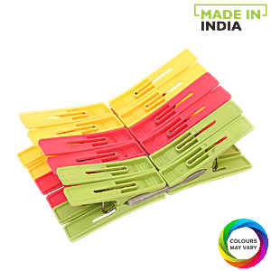 Buy CS Premium Plastic Cloth Clip Set - Assorted Colours Online at Best ...