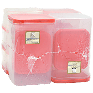 Buy Laplast Storewell Airtight Container with Orange Lid - Transparent ...