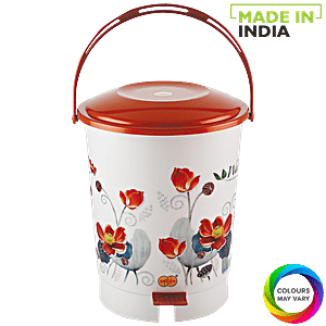 Buy JOYO Plastic Printed Pedal Plastic Dustbin / Garbage Bin - Assorted ...