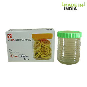 Buy Yera Candy/Snack Glass Round Jar - Modular Design Online at Best ...