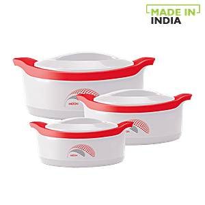 Buy Milton Casserole Set - Inner Steel, Insulated, Regalia Jr, White ...
