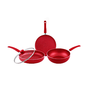 Buy Judge by Prestige Deluxe Non-Stick Cookware Set - Red Online at ...