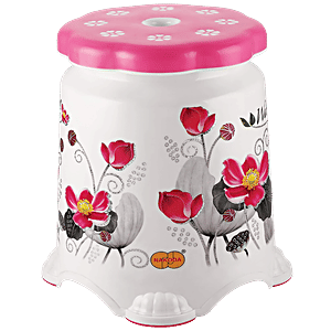 Buy Nakoda Pixel Printed Patla & Bathroom Stool - Assorted Colour ...