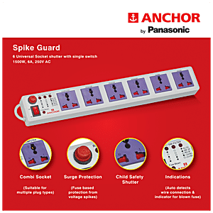 Buy Anchor by Panasonic Extension Board - PolyCarbonate, Spike Guard, 1 ...