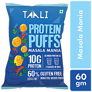 Buy TAALI Protein Puffs - Roasted, Gluten Free, No Maida, Smoky ...