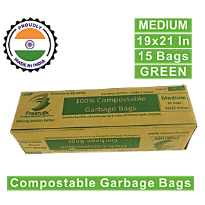 Buy Prakrutik Compostable Garbage Bag - Medium, Blue, 19x21 Online at ...