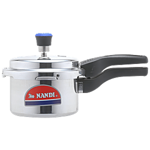 Buy NANDI Aluminium Outer Lid Pressure Cooker - Bakelite Handle, Silver ...