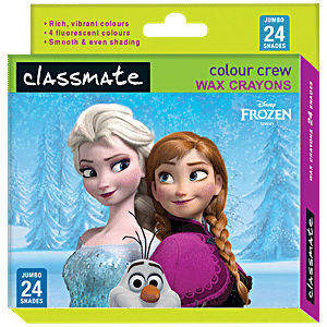 Buy Camlin Wax Crayons Jumbo 24 Shades 2 Glitter Free 1 Pc Online at ...