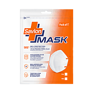 Buy Savlon Mask - With Adjustable Ear Loops, 5 Layers, 95% Protection ...