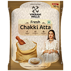 Buy VIKRAM MILLS Fresh Chakki Atta - For Soft & Nutritious Roti Online ...