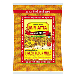 Buy DINESH FLOUR MILLS M.P. Atta - Sharbati Whole Wheat Fresh Flour ...