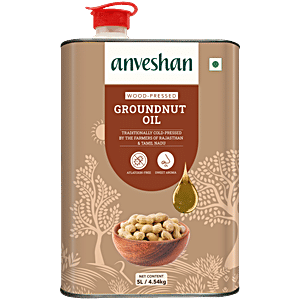 Buy Anveshan Wood Cold Pressed Groundnut/Peanut Cooking Oil Online at ...
