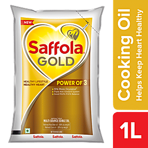 Buy Saffola Gold Refined Cooking Oil - Blend Of Rice Bran & Corn Oil, Multi-Source Edible Online ...