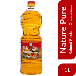 Buy NATURE PURE Rice Bran Oil - Refined, Vitamin A, D, E, Boosts ...