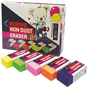Buy Kores Non-Dust Eraser Box - Break Resistant, Non-Messy Online at ...