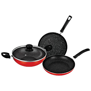 Buy Judge by Prestige Deluxe Non-Stick Cookware Set - Red Online at ...