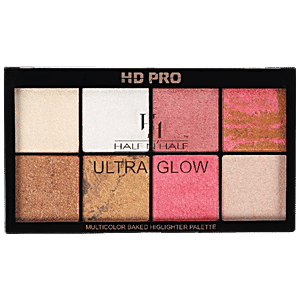Buy Half N Half HD Pro Ultra Glow Multicolor Baked Highlighter Palette ...