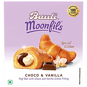 Buy Bauli Moonfils Choco & Vanila - Puff Rolls With Creme Filling ...