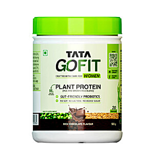 Buy Tata GoFit Plant Protein Powder - Rich Chocolate Flavour For Women ...