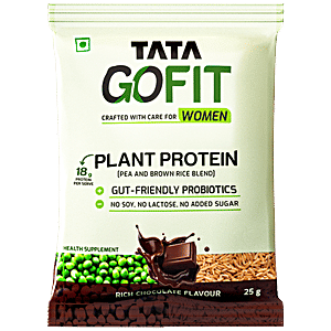 Buy Tata GoFit Plant Protein Powder - Rich Chocolate Flavour, For Women ...