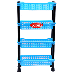 Buy Lapaz Rack Kitchen Stand - 4 Tier, Round, Blue, Multipurpose Use ...
