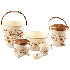 Buy Nayasa Bathroom Set Small Bucket 25 Ltr, Mug 1.5 Ltr , Dustbin ...