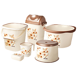 Buy Nayasa Bathroom Set Small Bucket 25 Ltr, Mug 1.5 Ltr , Dustbin ...