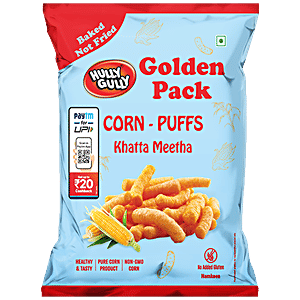 Buy Hully Gully Corn-Puffs - Salted Flavour, Baked, Golden Pack Online ...