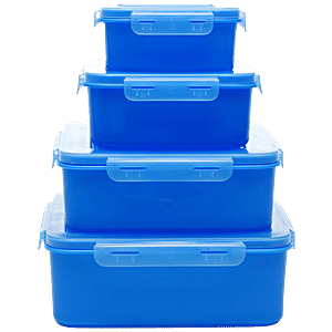 Buy Gluman Chef Square Containers - Plastic, Durable, Stackable, Pink ...