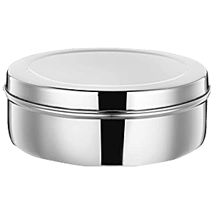 Buy Omega Stainless Steel Round Belly Shape Puri Dabba - No.9, Rust ...