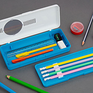 Buy HAZEL Perfect Plastic Pencil Box - Durable, Lightweight, Blue ...