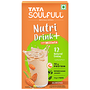 Buy Tata Soulfull Nutri Drink+ With Millets - Almonds, 12 Grains ...