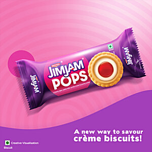 Buy Britannia JimJam Pops Crunchy Open Cookie - With Vanilla Creme ...