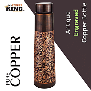 Buy Mr. Copper King Antique Engraved Pure Copper Water Bottle Online at ...