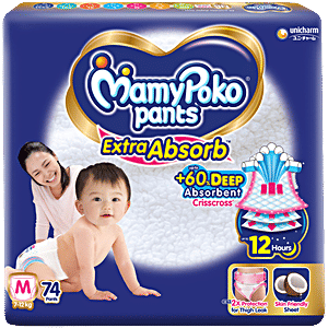 Buy Mamy Poko Pants Extra Absorb Diaper Pants - M, 7 To 12 kg Online at ...