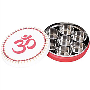 Buy mbc Pooja Box - Swastik Design Print, Multipurpose, Steel Box ...