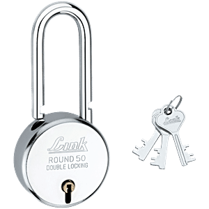 Buy Link Round 65 mm Double Locking Padlock - With 3 Keys Online at ...