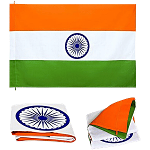 Buy Creative Space National Paper Flag Tiranga Jhanda With Stick ...
