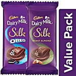 Buy Cadbury Dairy Milk Silk Oreo 130G + Silk Roast Almond 137G Combo (2 ...