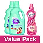 Buy bb Combo Wipro Softouch Fabric Conditioner 800ml+Safewash Liquid ...