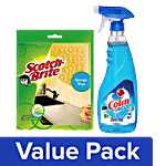 Buy bb Combo Colin Cleaner - Glass & Household 500 ml + Scotch Brite ...