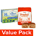 Buy fresho! Pav 300 g + Fresho Organic Salted Butter 100 g Online at ...