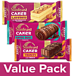 Buy Sunfeast Caker Butterscotch 25g + Swiss Roll Chocolate 29g ...