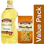Buy BORGES Olive Oil For Indian Cooking 2 L + Durum Wheat Pasta - Mini ...