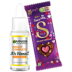 Buy Cadbury Dairy Milk Silk & Chocolate Garnier Serum Valentine Gift ...
