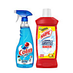 Buy bb Combo Harpic Bathroom Cleaner, Lemon, 1L + Colin Glass & Surface ...