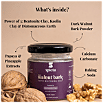 Buy Spicta Walnut Bark Teeth Whitening Dust - With Bentonite Clay, Mint ...